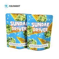 China Resealable Heat Seal Plastic Mylar Edible Bag Smell Proof 14g For Weed for sale