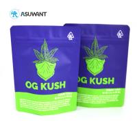 China Resealable Heat Seal Plastic Mylar Edible Bag Smell Proof 14g For Weed for sale