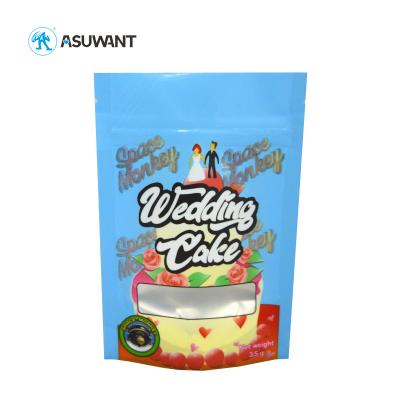 China 3.5g Food Grade Material Mylar Plastic Bags Ziplock Smell Proof For Weed Packaging for sale