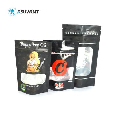 China Glossy Mylar Plastic Bags Aluminium Foil Heat Seal Standup Pouch With Window for sale