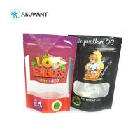 China Glossy Mylar Plastic Bags Aluminium Foil Heat Seal Standup Pouch With Window for sale