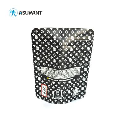 China Black Small Zip Lock Mylar Bags 3 Side Seal Smell Proof Mylar Pouch Bags for sale