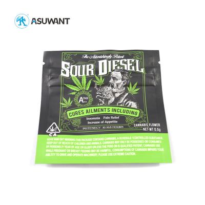 China Individual Mylar Food Packaging Bags Sachet Mini Packet Small Weed Packing for sale
