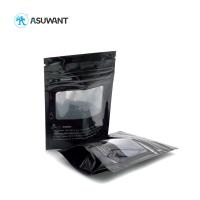China Resealable One Side Zipper Bag Aluminum Foil Three Side Sealed With Regular Window for sale