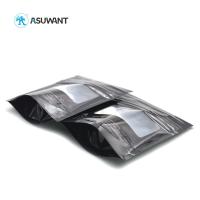 China Resealable One Side Zipper Bag Aluminum Foil Three Side Sealed With Regular Window for sale