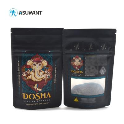 China Resealable Mylar Ziplock Edible Thc Tobacco Pouch Smell Proof Zipper Weed Packaging3.5 for sale