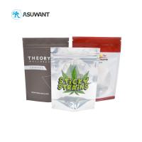 China Custom Printed 3.5 Plastic Zipper Mylar Foil Smell Proof Spice Packaging Bags Window for sale