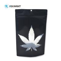 China Gold Foil Spice Edible Packing Mylar Ziplock Bags 3.5g Stand Up Pouch With Window for sale