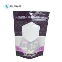 China Gold Foil Spice Edible Packing Mylar Ziplock Bags 3.5g Stand Up Pouch With Window for sale