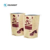 China Biodegradable Kraft Paper Ziplock Bag With Window For Nuts Sugar Beef Jerky for sale