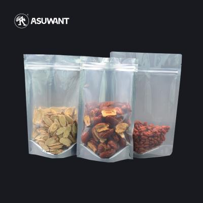 China Resealable Stand Up Ziplock Bags Clear Mylar Biodegradable Packaging Bags CMYK Color for sale