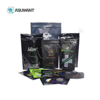 China Resealable Weed Ziplock Mylar Bag 3.5g Small For Medical Herb Packaigng for sale