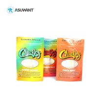 China 3.5g Mylar Stand Up Pouch Resealable Smell Proof Ziplock Bags With Window for sale