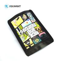China Resealable Black Matte Smell Proof Stand Up Pouch 3.5 Mylar Bags With Logo for sale