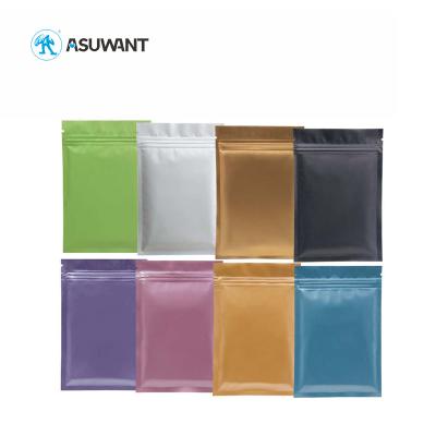 China Resealable Aluminum Foil Zipper Bag Matte Small Sachet Colored CMYK Printing for sale