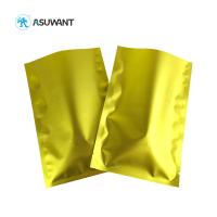 China Glod Metallic Small Plastic Sachets Zipper Aluminum Foil Packaging Bags for sale