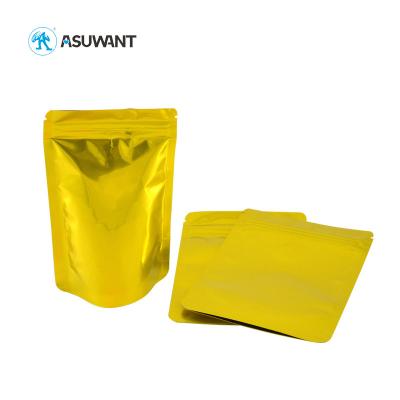 China Metallic Gold Matte Stand Up Pouch Gravnre Printing Aluminum Foil Zipper Bags for sale