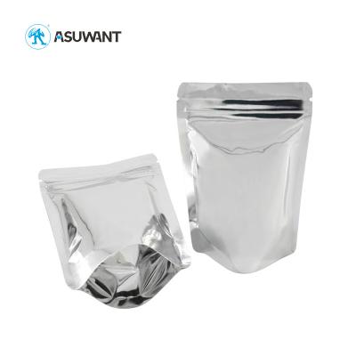 China Custom Matte Aluminum Foil Zip Lock Bag Silver Mylar Plastic For Food Packaging for sale