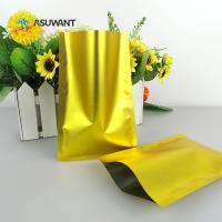 China Metallic Gold Matte Stand Up Pouch Gravnre Printing Aluminum Foil Zipper Bags for sale
