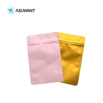 China Matte Multi Color Resealable Foil Bags Pre Roll Aluminum Foil Packaging Bags for sale