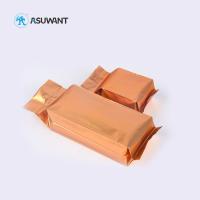China Metallic Golden Flat Bottom Stand Up Pouch Aluminum Foil Ziplock Bags for sale