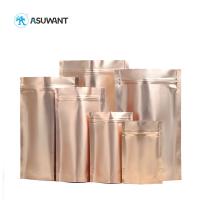 China Edible Rose Gold Resealable Foil Bags Ziplock Mylar 420 Weed Packaging Bags for sale