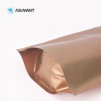 China Edible Rose Gold Resealable Foil Bags Ziplock Mylar 420 Weed Packaging Bags for sale