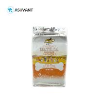 China Pet Food Plastic Zipper Flat Bottom Bag For Dog Cat Chicken Bird Rabbit Food for sale