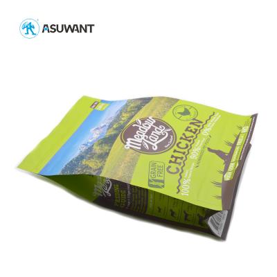 China 500g 1kg Flat Bottom Side Gusset Bag Ziplock Pet Food Bag For Chicken for sale