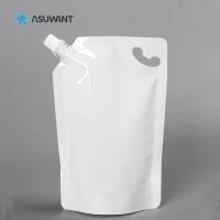 China White Foil Spout Pouch Bags Water Packaging For Liquid Drink Beverage for sale
