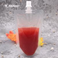 China Moisture Proof Clear Spout Pouch Water Packaging Liquid Spout Bags for sale
