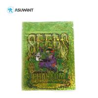 China Rainbow Holographic Ziplock Bags Stand Up Aluminum Foil Customized Size for sale
