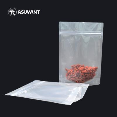 China PE Clear Biodegradable Packaging Bags Gummies Candy Waterproof Stand Up Pouch for sale