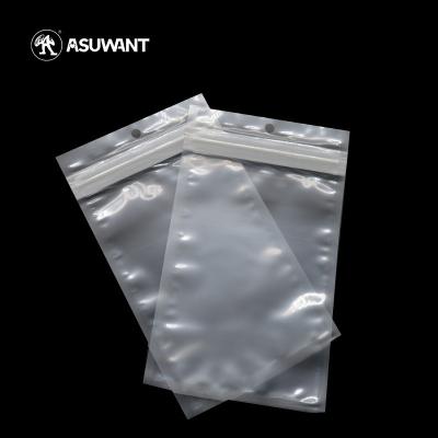 China PLA Biodegradable Clear Edible Packaging Bag Plastic Zipper Bag For Cookie Weed for sale