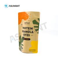 China Cookie Packaging Kraft Paper Zipper Bags Stand Up Custom Printed Biodegradable for sale