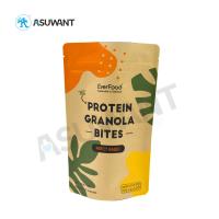China Cookie Packaging Kraft Paper Zipper Bags Stand Up Custom Printed Biodegradable for sale