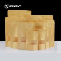 China Smell Proof 9 Colors Kraft Paper Pouch Zipper Snack Packing for sale