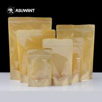 China Smell Proof 9 Colors Kraft Paper Pouch Zipper Snack Packing for sale