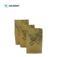 China Resealable 500 Gsm Kraft Zipper Pouch Bags Fda Approved for sale