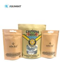 China Biodegradable Fda Kraft Paper Zipper Bags Small Weed Packaging Weed Craft for sale
