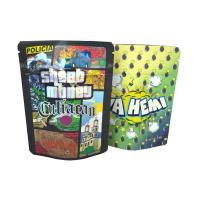 China Holographic Zipper Tobacco Bag 3.5 Grams Child Resistant Runtz Exit Stand Up Pouch for sale