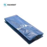 China Customized Small Blue Coffee Zipper Bag / Easy Take Laminated Side Gusset for sale