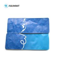 China Customized Small Blue Coffee Zipper Bag / Easy Take Laminated Side Gusset for sale