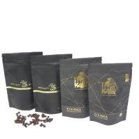 China Biodegradable Coffee Cafe Tea Bag Black Foil Empty PE 500g With Valve for sale
