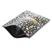 China Black Matte Plastic Child Proof Pouch Ziplock Bags Starburst Exotic Medical for sale