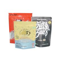 China Compostable Medical Childproof Bags Kraft Paper Exit Edible Runt Dispensary Packaging for sale