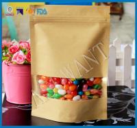 China 130mic Kraft Paper Ziplock Bags Customized Printing Coffee Packaging Stand Up Pouch for sale