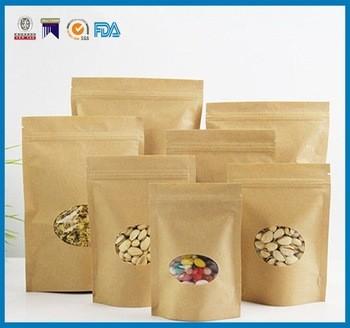 China FDA Brown Paper Food Bags , USDA Food Packaging Paper Bags Matte Finshed for sale