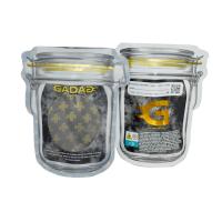 China Custom Special Shaped Zip Lock 3.5 7 14 28 G Zipper Resealable Sealed Die Cut Mylar Plastic Bags for sale
