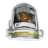 China Custom Special Shaped Zip Lock 3.5 7 14 28 G Zipper Resealable Sealed Die Cut Mylar Plastic Bags for sale